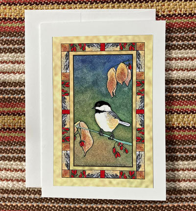 Polly French: Chickadee Card – Salmon Falls Gallery